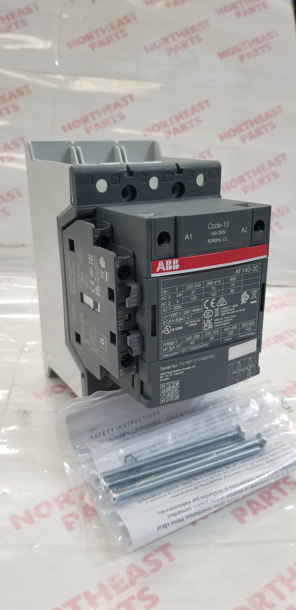 ABB Contactor AF140-30-11B-13 — Northeast Parts