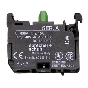 Sprecher + Schuh Contact Block D7-X10E — Northeast Parts