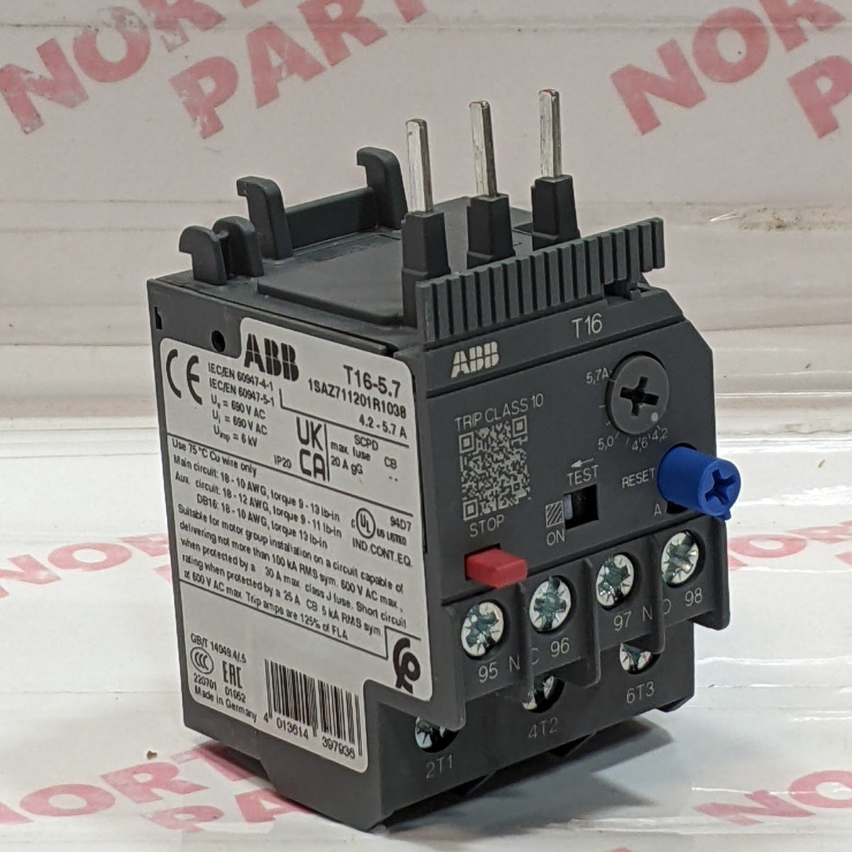 ABB Thermal Overload Relay T16-5.7 — Northeast Parts